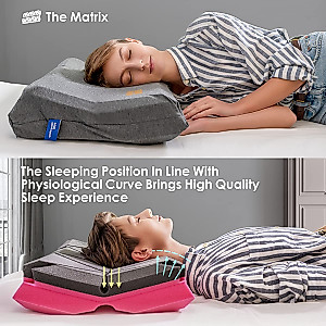F1F2 Memory Foam Pillow Bed Sleeping Matrix Bed Pillows 3nd Gen for Neck Pain Sleeper