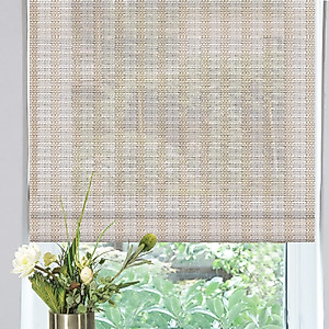 LANTIME Custom Wood Roman Shades, Bamboo Light Filtering Shades Blinds for Windows and Doors, Color 1
