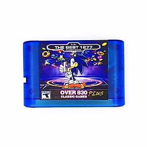 Glass Peony JYMbaihuo MD 830 Plus Genesis 1277 in 1 Game Cartridge Compatible with Sega Genesis and MegaDrive Console JYM