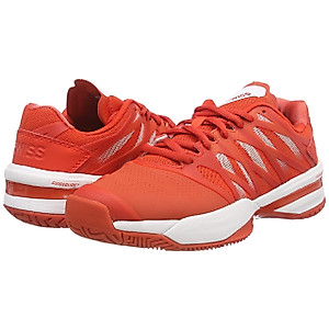 K-Swiss Performance Women's Tennis Shoes, Red Fiesta White 01, 37