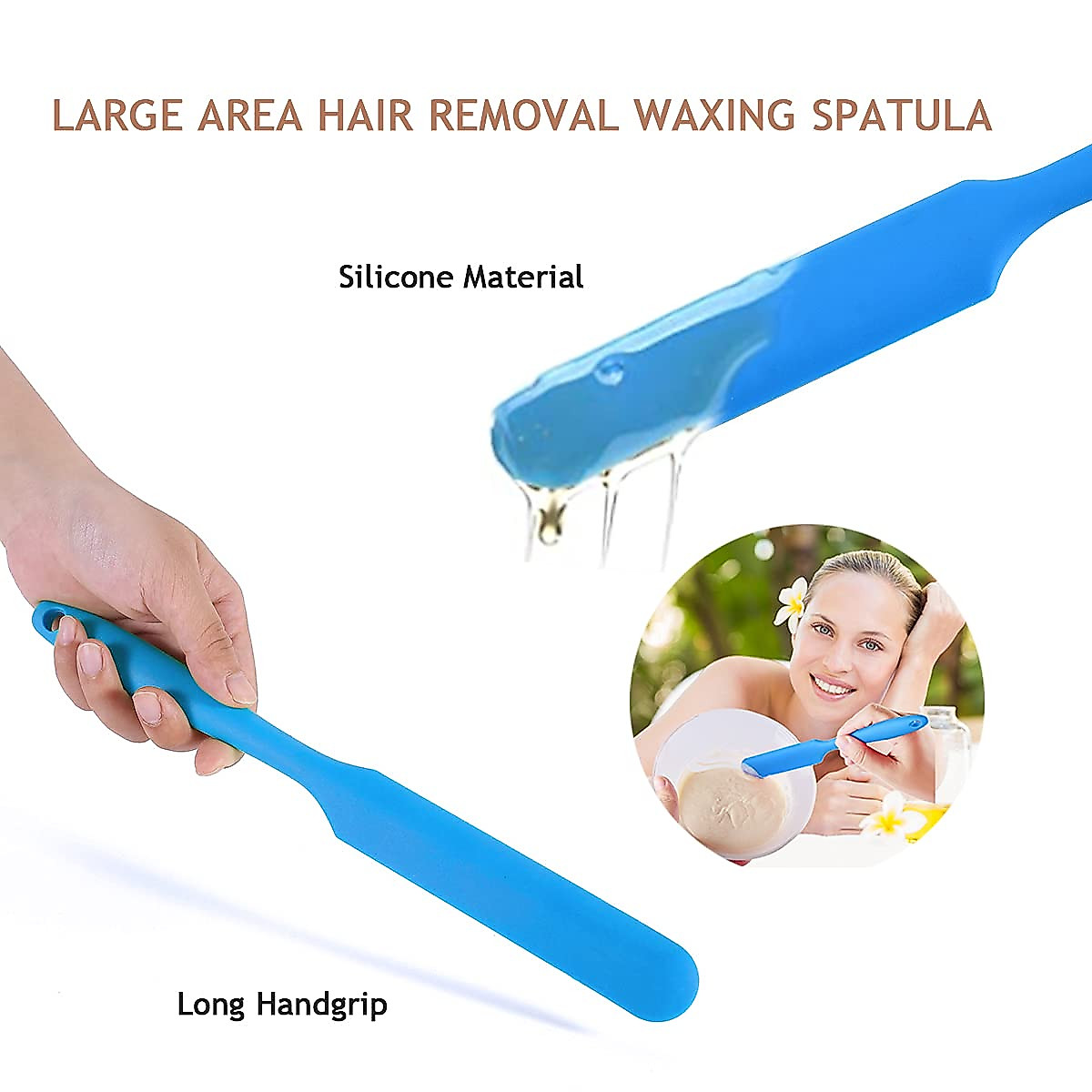 TCJJ 15PCS Non-stick Wax Sticks Reusable Wax Spatulas Wax Applicators Large Small Plastic Scraper for Hair Removal Waxing and Beauty Makeup