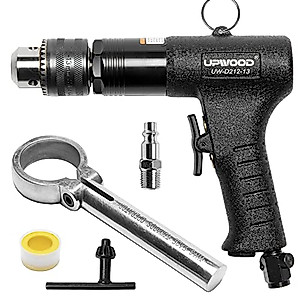 1/2” Reversible Air Drill, Heavy Duty 700 RPM Pistol Grip Handle (1/2 Reversible Drill)
