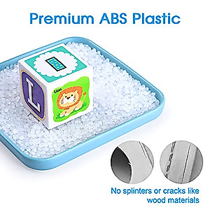 ABC Building Blocks for Toddlers 1-3,28pcs Plastic Baby Alphabet Letters Number Stacking Blocks, Preschool Learning Educational Montessori Sensory Toys Gifts for Kids Girls Boys