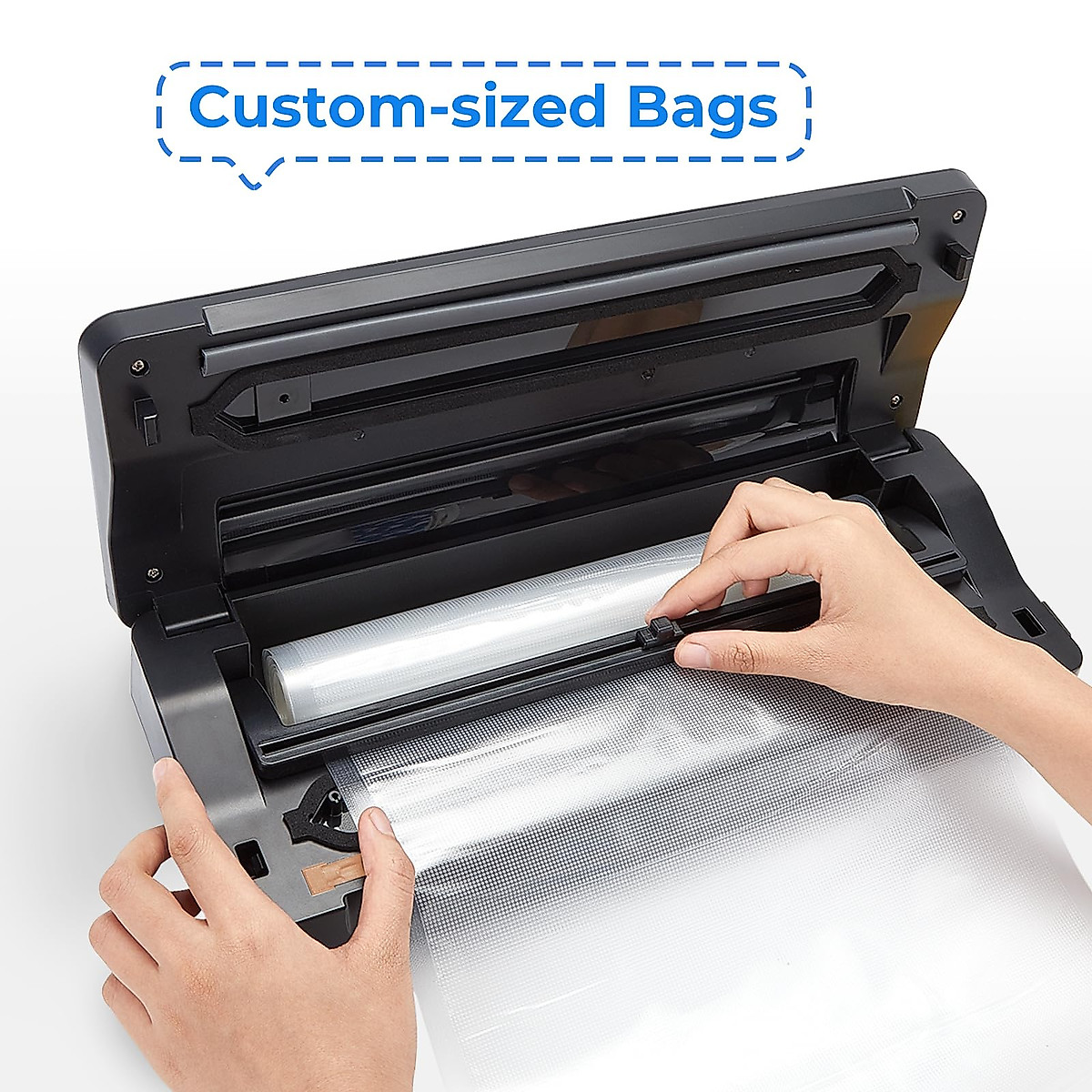 INKBIRD Custom Vacuum Sealer Rolls,Food Storage and Sous Vide Rolls, Vacuum Sealer for Food Preservation 4 Pack Vacuum Sealer Bags 11" x 25' (2 Rolls) & 8" x 25' (2 Rolls), BPA-Free