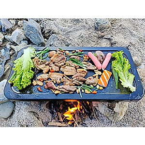 Lava Grill Steak Lava Stone,Lava Hot Stone,Grilling Stone,Tabletop Grill Cooking Stone,11.8x7.9 x1in Steak Lava Stone Stone Grilling Plate for Oven and Barbecue Cooking Meat,Fish,Vegetable and Pizza