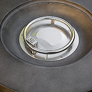 Barton Propane Gas Fire Pit Table Concrete w/PVC Cover & Lava Rocks 40,000 BTU 27.5" Outdoor Patio Garden Firepit Heater Backyard