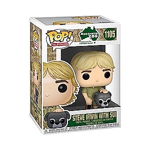 Funko POP TV: Crocodile Hunter - Steve Irwin with Sui,Multicolor,3.75 inches