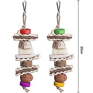 lamphle Parrot Bite Toy Exquisite Decompression Stable Pet Bird Parrot Bite Toy Compatible with Macaw Multicolor