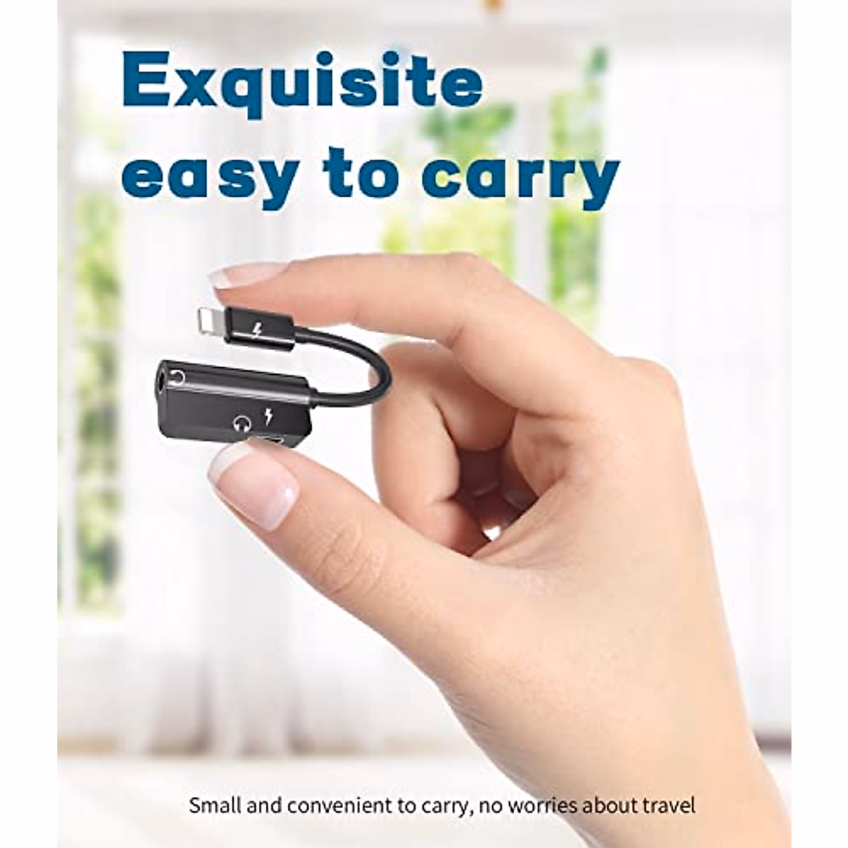 Lightning to 3.5mm Headphone Adapter Compatible for iPhone Apple Splitter Audio Dongle Jack AUX Adaptador para Earphone 2 in 1 Phone and Charge Charger Earbud 13 12 11 Pro Max Mini XS SE 7 X 8 Plus