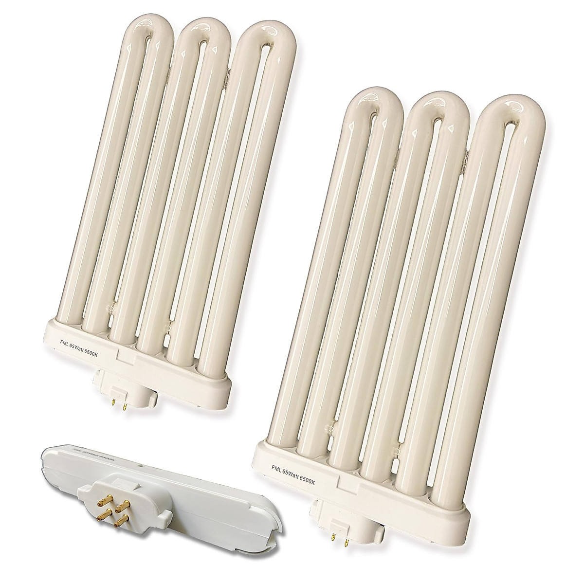 65Watt FML65/6500K Daylight Triple Tube Fluorescent Light Bulb, 4-Pin GX10Q-8 Base, Replacement Lamp for Feit BPFML65/65, 9.5'' MOL