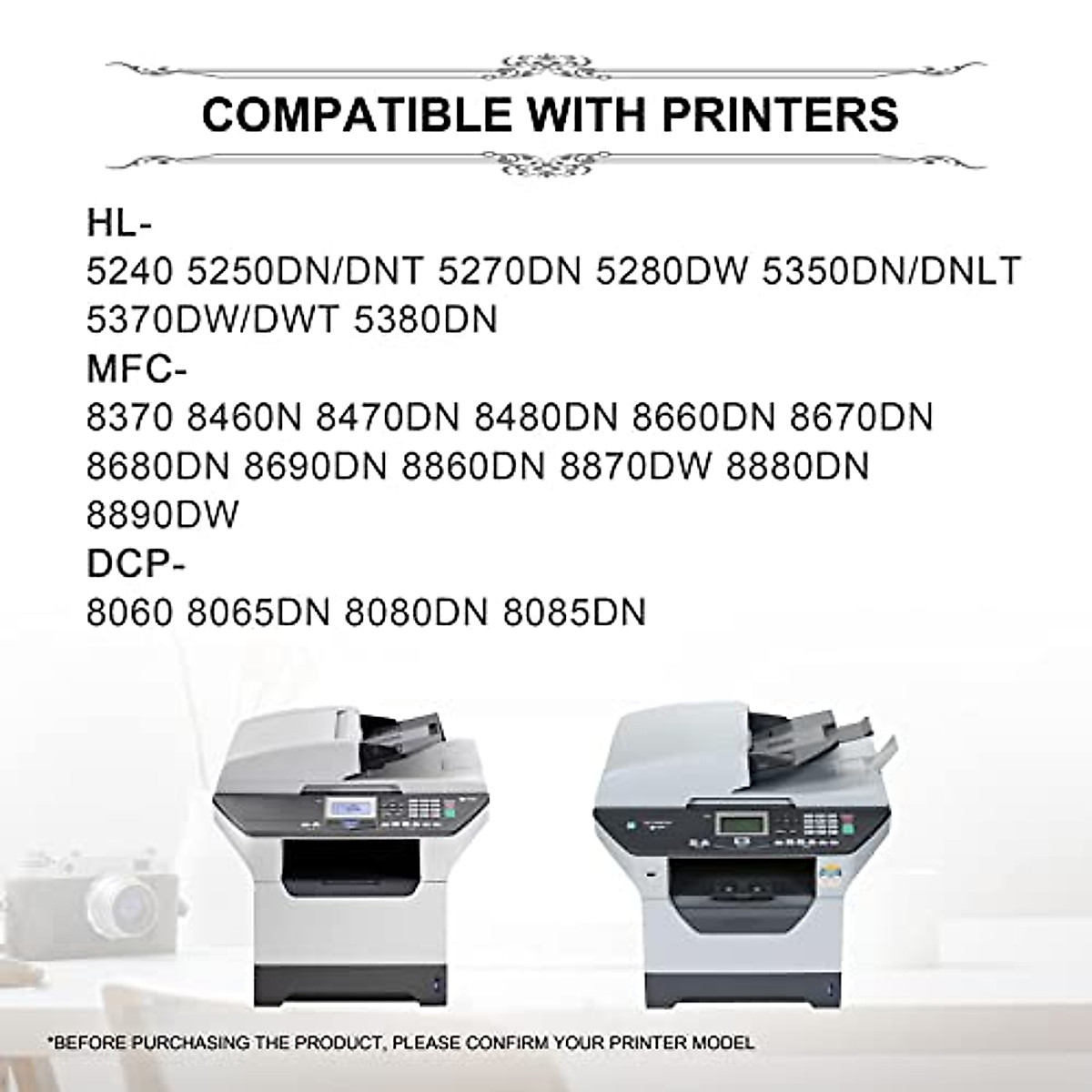 MANDBOY Compatible Replacement for Brother DR-520 DR520 Drum Unit (Black), Work with Brother HL-5240 5380DN MFC-8370 8670DN 8680DN DCP-8060 8080DN Printer Drum, 1-Pack