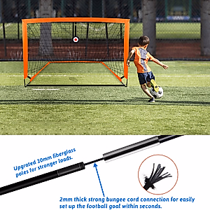 E-SDS Kids Soccer Goals for Backyard Training(Size 6'x4'), Portable Soccer Net Pop Up Soccer Goal Kits, Set of 2