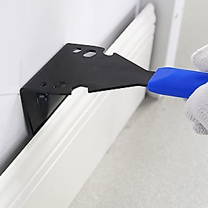 MANUFORE Trim Puller Pry Bar with Silicone handle and 1050 steel Multi-Tool Heavy Duty Tile Removal Tool for Removing Wood Floor, Baseboard, door casings, Tiles, Nail Pulling