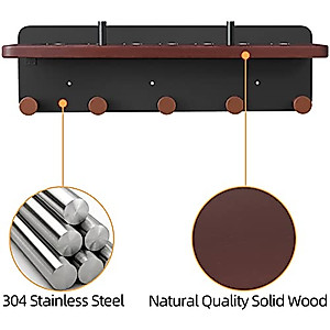 XIGOO Storage Holder Organizer for Dyson Airwrap Curling Iron Accessories Wall Mounted, Wood Metal Organizor for Airwrap Styler and Attachments Black