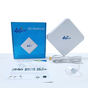 SMA 4G LTE Antenna, High Gain 35dBi Network Antenna Dual Mimo 3G/4G/5G Antenna with 2M Cable for WiFi Router Mobile Hotspot PC Gateway Network Card USB Security IP Camera-SMA Male