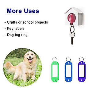 Key Rings for Keychain, Car Keys, Dog Tag Ring, Crafts, Silver, 12Pics