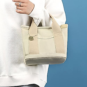 Large Capacity Multi-Pocket Handbag Ladies Stylish Canvas Totes Top Handle One Shoulder Crossbody Handbag Work Bags Travel Crossbody Purse Student Nurses Mum Bags Multi Pockets Satchel Green