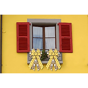 2 Roll 10 Yards Bee Gnomes Ribbons 2.5", Summer Bumble Bee Wired Edge Burlap Ribbon Black Yellow Bee Honeycomb Ribbon for Farmhouse Decor Gift Wrapping DIY Crafts Wreaths Bow