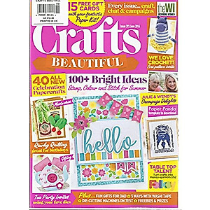 CRAFTS BEAUTIFUL JUNE, 2016 ISSUE,293 (100 + BRIGHT IDEAS STAMP, COLOR AND
