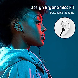 Earbuds Wired with Microphone Pack of 5, Noise Isolating Wired Earbuds, Earphones with Powerful Heavy Bass Stereo, Compatible with Any Devices with 3.5mm Interface