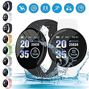 MORESEC Smart Watch, Waterproof Fitness Watch HD 1.44 Inch Upgraded Screen Compatible iOS Android Smart Watch with Heart Rate Sleep Monitoring Call Smart Bracelet