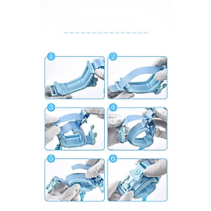 Anti-Wandering Light-up Wristbands, Child Harness with Key Lock, Breathable Toddler Traction Belt, Anti-Wandering Wristbands (Green,Blue,Pink) (Blue)