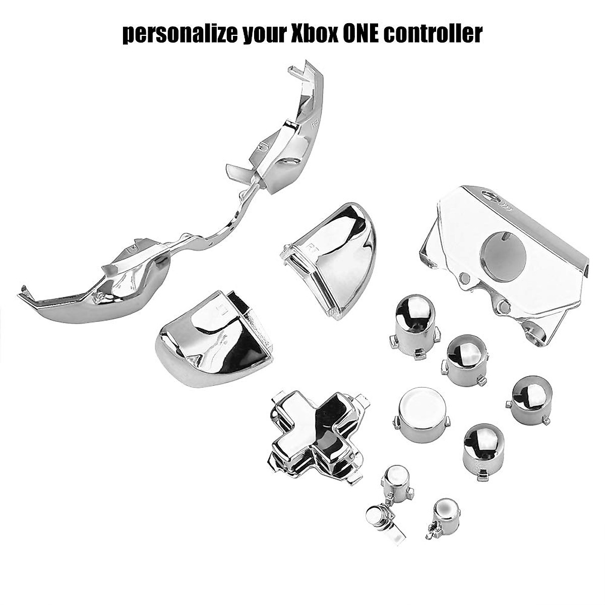 Colorful Screwdriver Set Elite Replacement LB RB Bumpers Buttons with Tools For One Elite Controller(Silver) [video game]