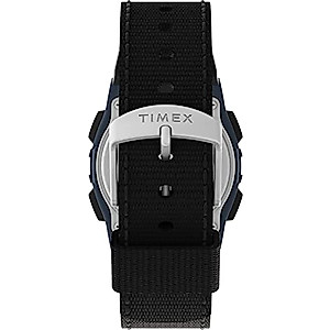 Timex Unisex Expedition CAT Midsize 33mm Watch - Black Strap Digital Dial Blue Case