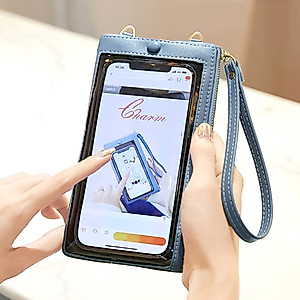 Aeeque Crossbody Cell Phone Purse Bag for Women, Black