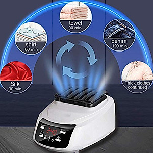 KOFOHON Portable Clothes Dryer 110v-240v Electric Foldable Household Folding-Dry Machine with Remote Control Adjustable Timer Low Noise for Home,Laundry,Apartment (Sea Blue-Flower)