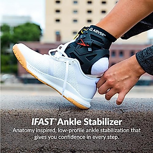 ARYSE IFAST Ankle Brace - Ankle Stabilizer For Men & Women - Great For Basketball, Volleyball, Soccer & More! (Medium, Black, Pair)