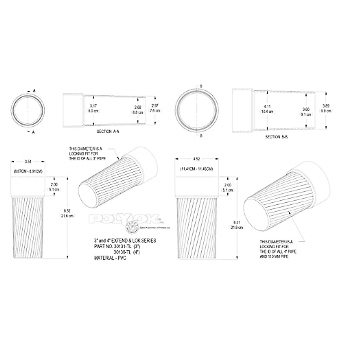 Polylok 4" Extend & Lok™ for Effluent Filters