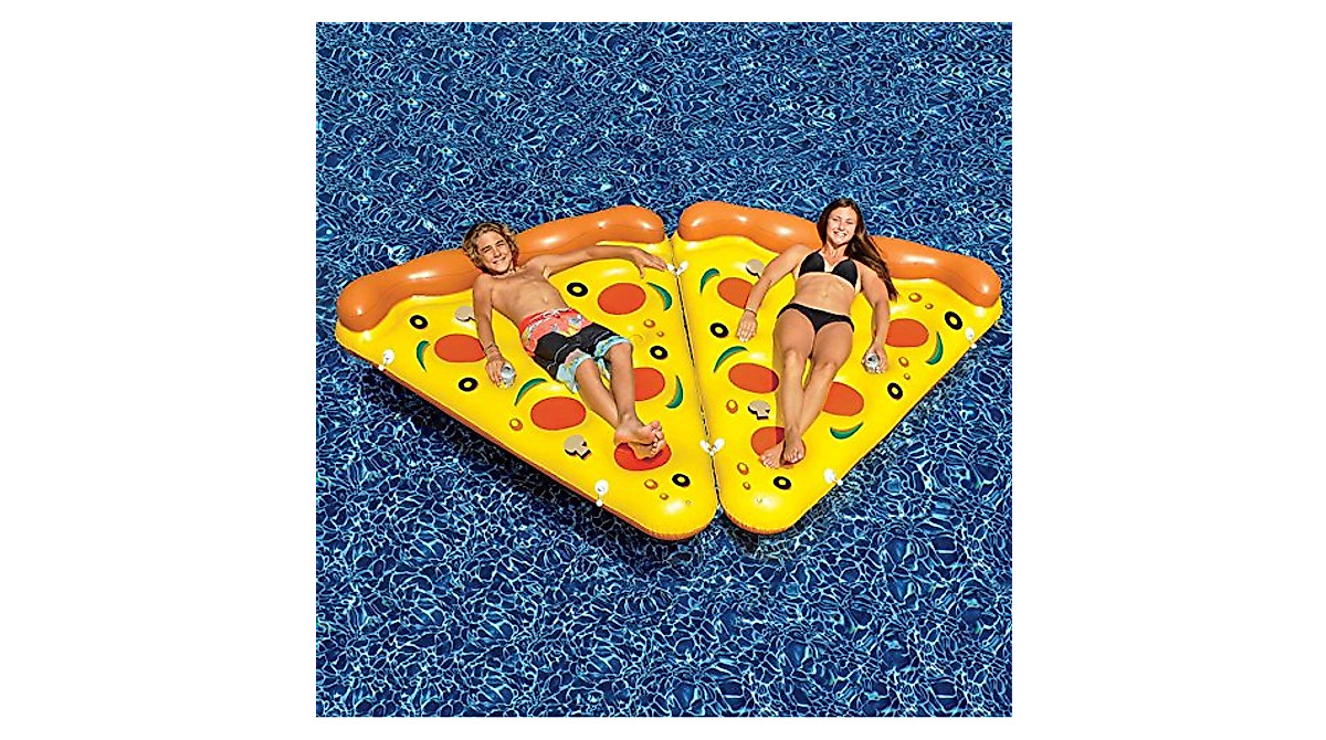 Swimline Inflatable Pizza Slice Pool Float 2-Pack - Fun Summer Pool Toy