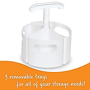 Learning Resources Create-a-Space Storage Mini Center - White, Desk and Art and Crafts Organizer, Maker and Crayon Organizer, Home School Organizer and Storage Small