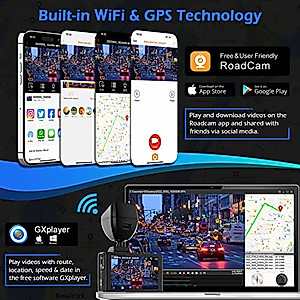 ONDASHCAM O1 4K Dash Cam with Built-in WiFi GPS, 2160P UHD Dash Camera for Cars, 3.5" LCD Dashcam for Cars with 32GB Card, 170° Wide Angle, WDR, Night Vision, G-Sensor, Parking Mode, Support 512GB Max