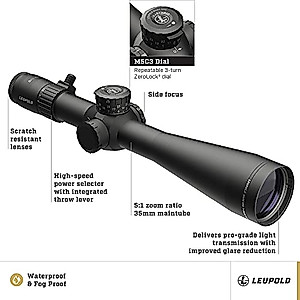 Leupold Mark 5HD 7-35x56mm M5C3 FFP Side Focus Riflescope, CCH Reticle