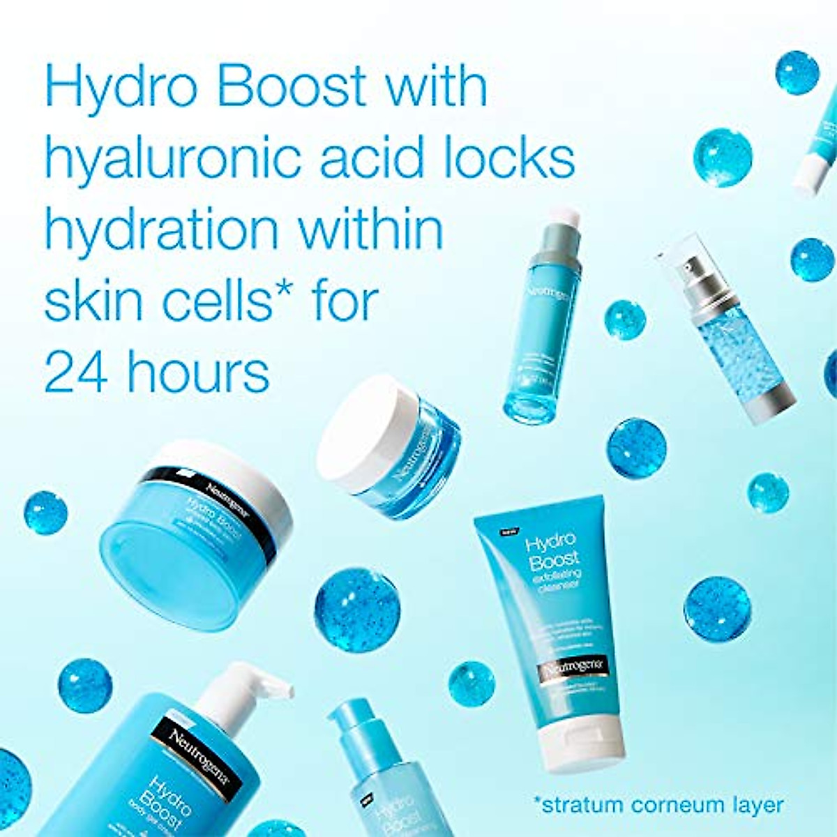 Neutrogena Hydro Boost Hydrating Hyaluronic Acid Serum, Oil-Free and Non-Comedogenic Face Serum Formula for Glowing Complexion, Oil-Free & Non-Comedogenic, 1 fl. oz