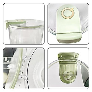 Airtight Rice Storage Container 20 Lbs, Rice Dispenser Crystal-Clear Flour Storage Container, Cereal Holder Bin with Measuring Cup for Kitchen Pantry Organization and Storage (Green)