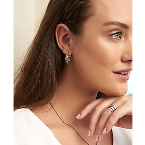 DEVATA Sterling Silver 925 Bali Hammered Triple 0.4" Band Ring DCM2411SS (Size 08)