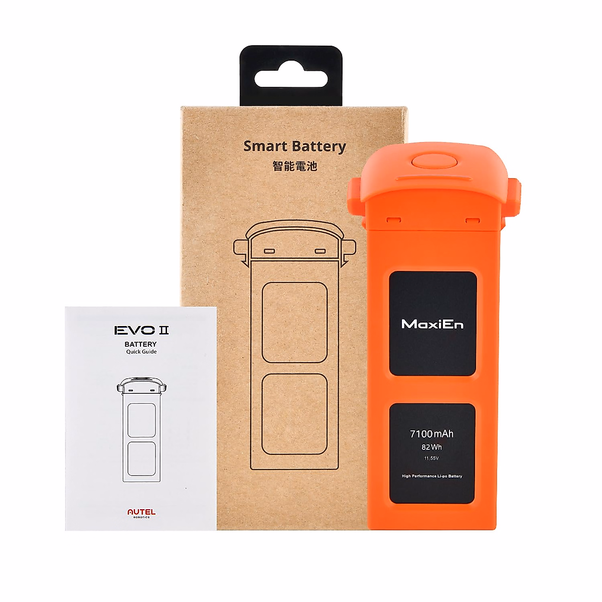 Autel Robotics EVO II Intelligent Battery, 2025 EVO II Battery Fit Autel EVO 2 EVO 2 Pro EVO 2 Enterprise RTK Dual 640T Drones (V2 & V3), 7100mAh 11.55V, Autel Original Smart Battery
