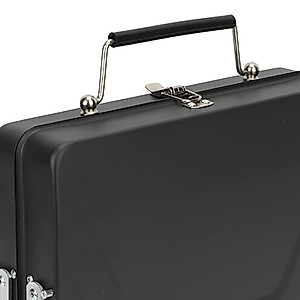 Portable Charcoal BBQ Grill, Portable Charcoal Grill High Temperature Resistant Easy Installation Mini for Backyard Picnic (Black)