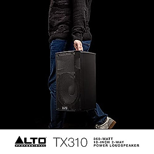 ALTO TX310 – 350W Active PA Speaker with 10" Woofer for Mobile DJ and Musicians, Small Venues, Ceremonies and Sports Events, Black