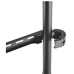 Displays2go Sawhorse Artistic TV Stand, 49" - 70", Wooden Legs – Black/Walnut (ARTTV70B)