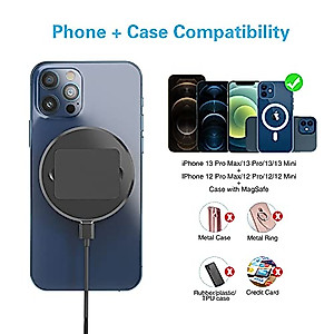 COSOOS Compatible with Mag-Safe Charger, Magnetic Wireless Charger for iPhone 14 Pro Max,14 Pro,14 Plus,14/13 Pro Max,13 Pro,12,Airpods 3,Fast Wireless Charging Pad with Adapter & 5ft Charging Cable