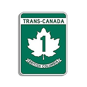 GHaynes Distributing Magnet Sign Shaped Trans Canada 1 British Columbia Magnet(Vancouver Victoria Island Highway) 3 x 4 inch