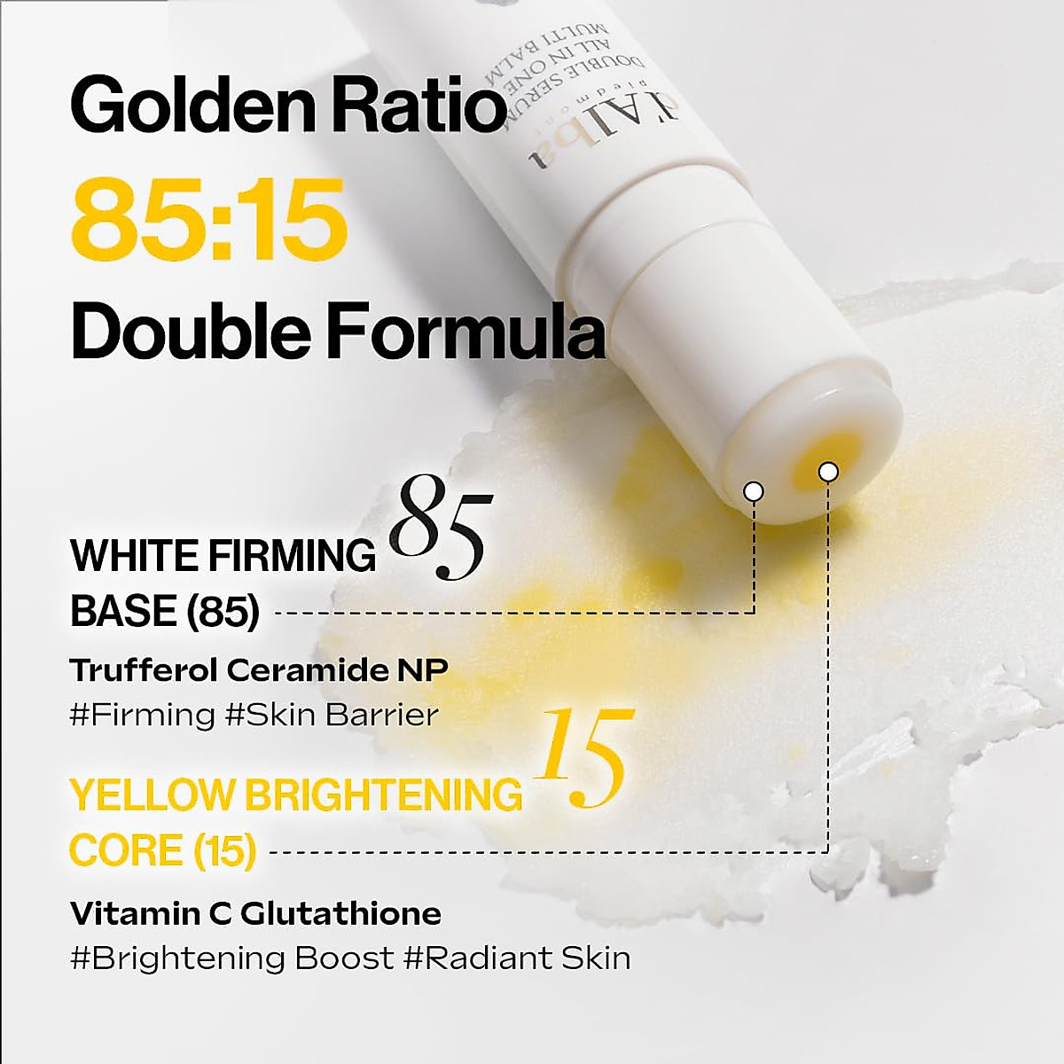 d'alba Piedmont Italian White Truffle Double Serum All-in-one Multi Balm, Vegan Skincare with Vitamin C and Vegan Collagen, 3-in-1 Anti Wrinkle, Eye Treatment, Dark Spot Remover