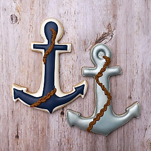 Ship Anchor Cookie Cutter, Premium Food-Grade Stainless Steel, Dishwasher Safe