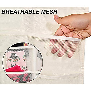 Home-X Hanging Bra and Sock 15-Pocket Closet Organizer, Wardrobe Storage Hanger for Underwear, Bra, Socks - 30 Inches Long