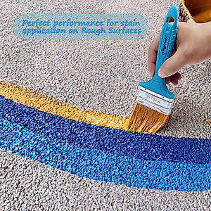 Magimate Stain Brush Set 1-inch 2-inch 3-inch and 4-inch Assortment, Bristle Paint Brush, Natural Bristle Blended with Synthetic, Chip Paint Brush Variety Staining Brushes Pack of Four