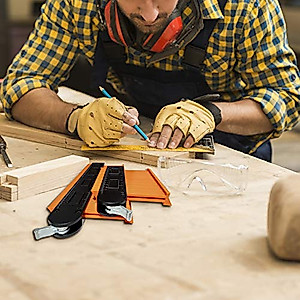 Contour Gauge with Lock D&R Tools Widen Shape Duplication Gauge Tool 5”& 10”, Template Tool with Adjustable Lock Precisely Copies Irregular Shapes Tools for Flooring Contour Gauge Duplicator